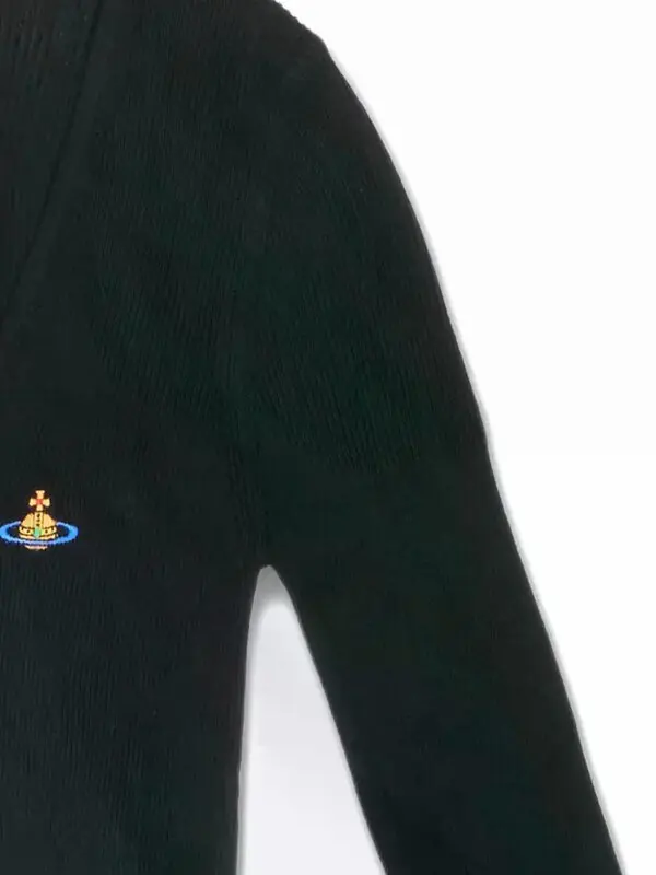 VIVIENNE WESTWOOD Logo-embroidered V-neck Sweater