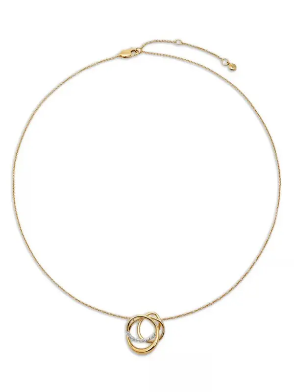 Monica Vinader Interlocking Circles Diamond Necklace - Gold