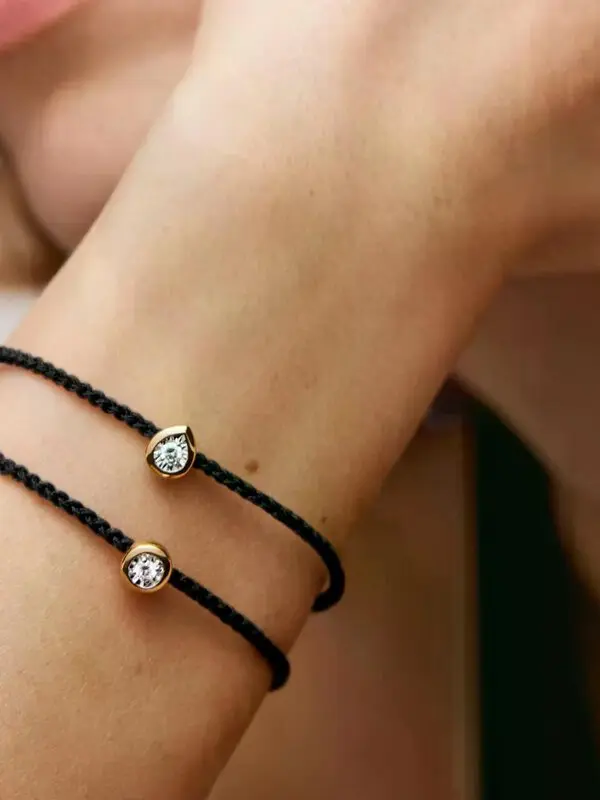 Monica Vinader Gold Vermeil Solitaire Diamond Bracelet