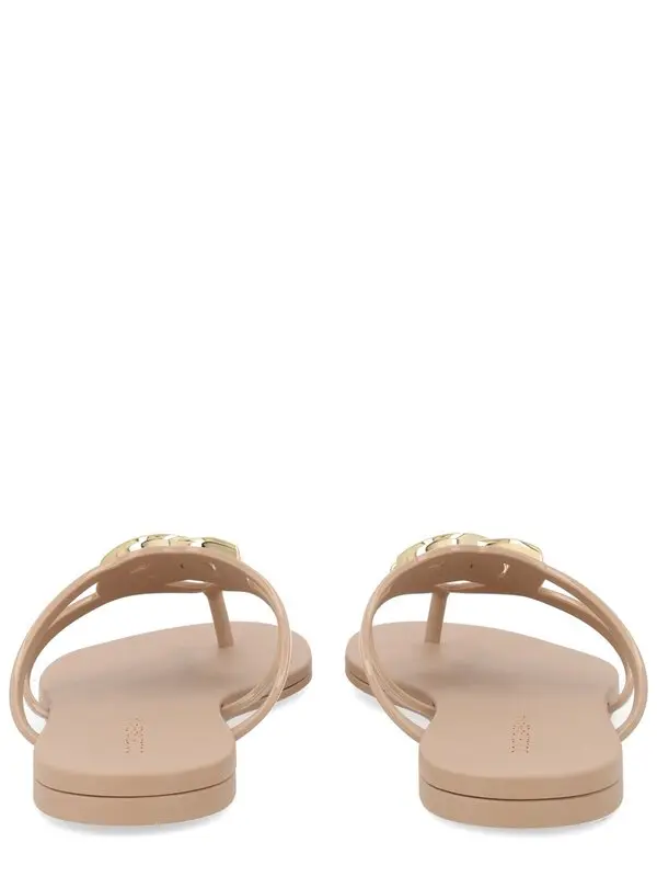 Dolce & Gabbana Slides With Logo - Beige