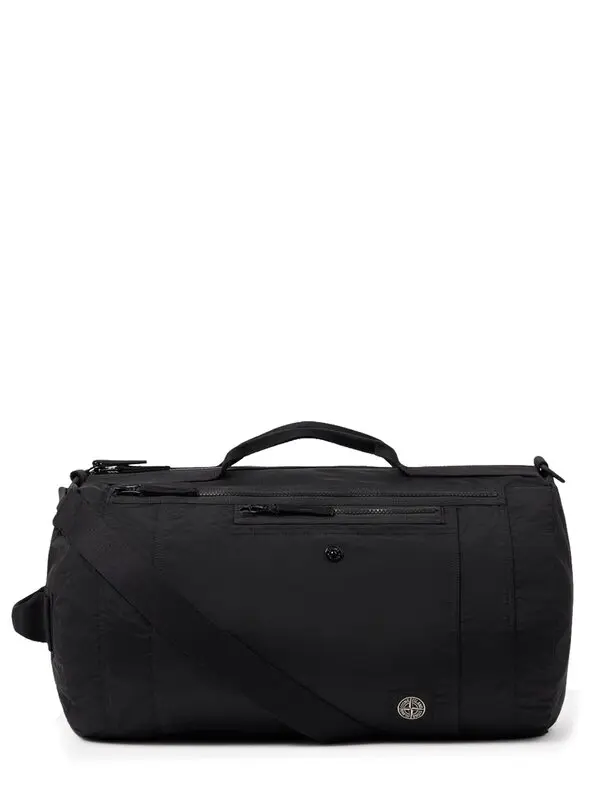 Stone Island Duffel Bag With Logo - Black