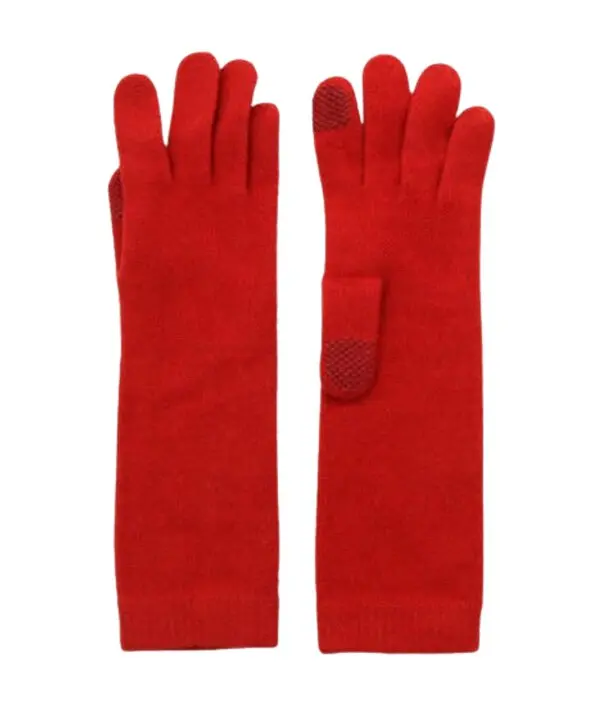 Portolano Cashmere Tech Gloves - Fire Red