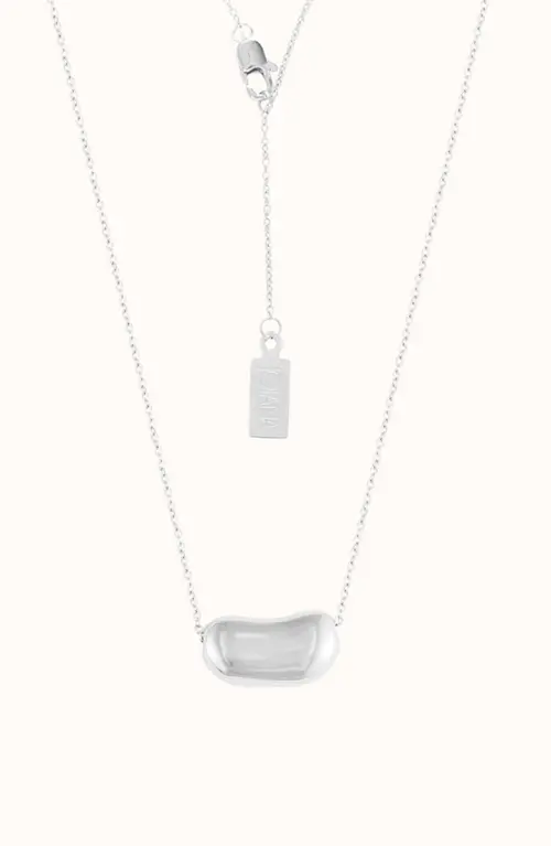 JOIANA JEWELRY Bean Pendant Necklace - White Silver
