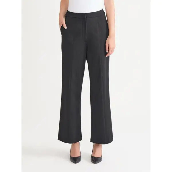 Misook Naomi Wide Leg Luxestretch Ponte Pant - Black