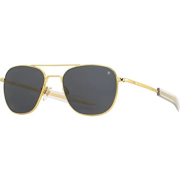 AMERICAN OPTICAL Original Pilot 57mm Aviator Sunglasses - Gold - Gyn
