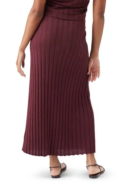 RIPE MATERNITY Rib Knit Maternity Skirt - Maroon