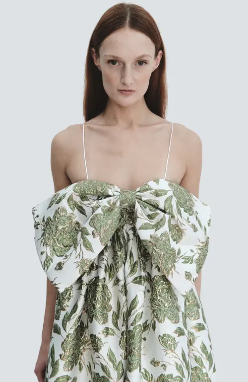 MADELINE MARIE Brocade Bow Gown