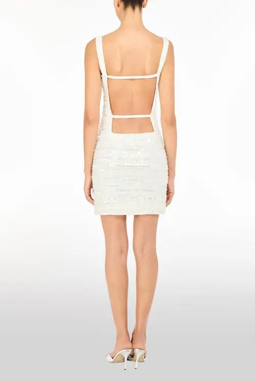 Jenny Packham Gigi Beaded Mini Dress - Ivory