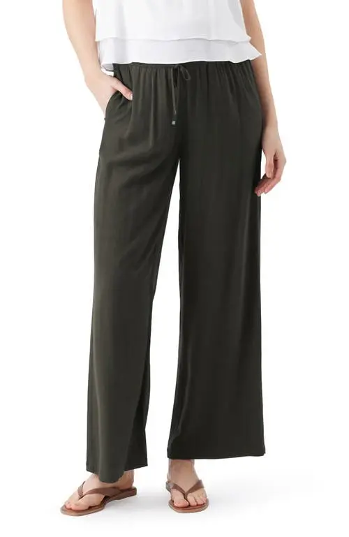 RIPE MATERNITY Wide Leg Tencel Pants - Olive
