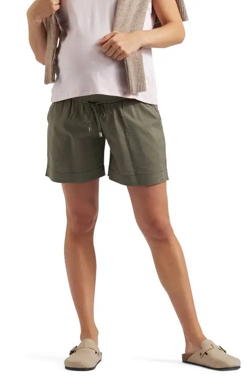 RIPE MATERNITY Cotton Relaxed Fit Short - Moss