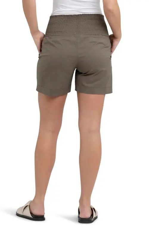 RIPE MATERNITY Philly Cotton Maternity Shorts - Moss