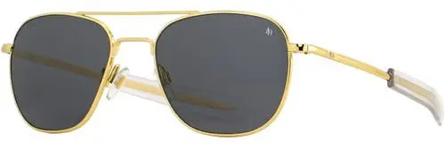 AMERICAN OPTICAL Original Pilot 55mm Aviator Sunglasses Polarized - Gold - Gyg-p