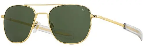 AMERICAN OPTICAL Original Pilot 55mm Aviator Sunglasses Polarized - Gold Gng-p