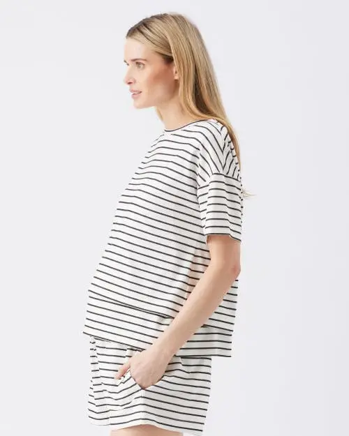 RIPE MATERNITY Jada Stripe Nursing Tee