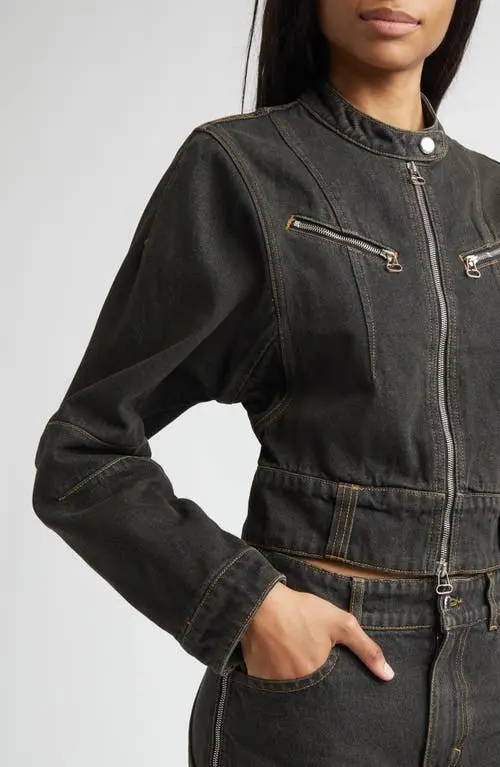 Eckhaus Latta Signal Denim Zip Jacket