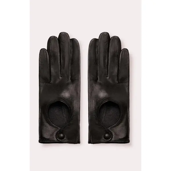 SEYMOURE Leather Driving Gloves - Black