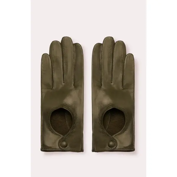 SEYMOURE Leather Driving Gloves - Verde