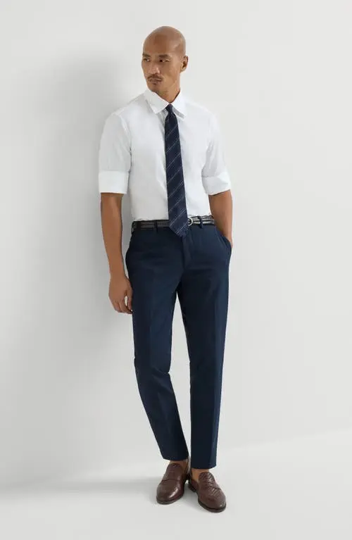 Brunello Cucinelli Gabardine Trousers - Blue