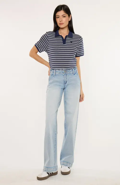 KANCAN Lulu Mid Rise Wide Leg Trousers
