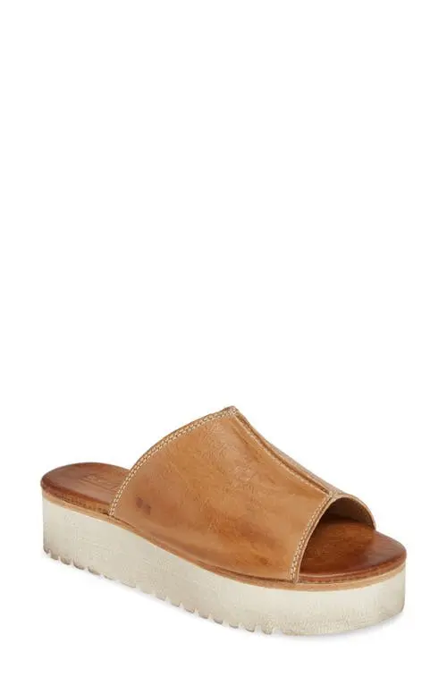 Bed Stu Fairlee Ii Platform Slide Sandal - Tan Rustic