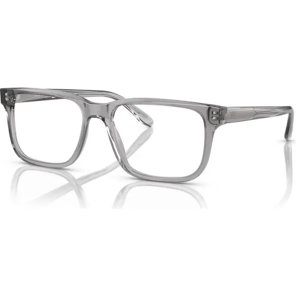 Emporio Armani 55mm Rectangle Eyeglasses - Grey