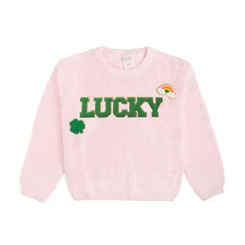 SWEET WINK Lucky Patch St. Patrick's Day Knit Sweater