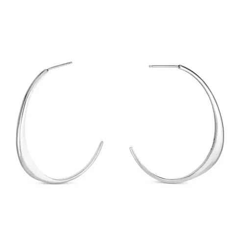 NABS AND BABS Hiba Hoop Sterling Earrings - Silver