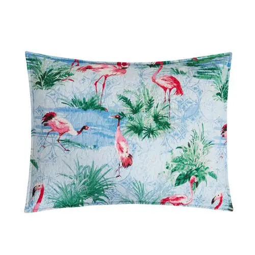 C&F HOME Paradise Coast Flamingo Cotton Quilt Set Reversible And Machine Washable