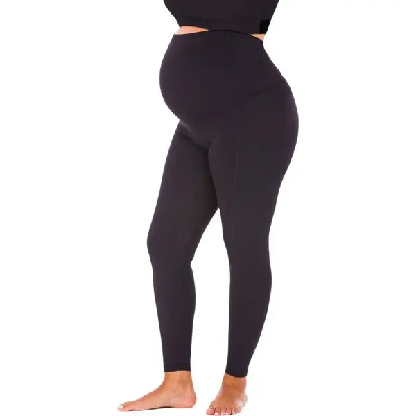 LOVE AND FIT Premium Luxe Maternity Leggings - Black