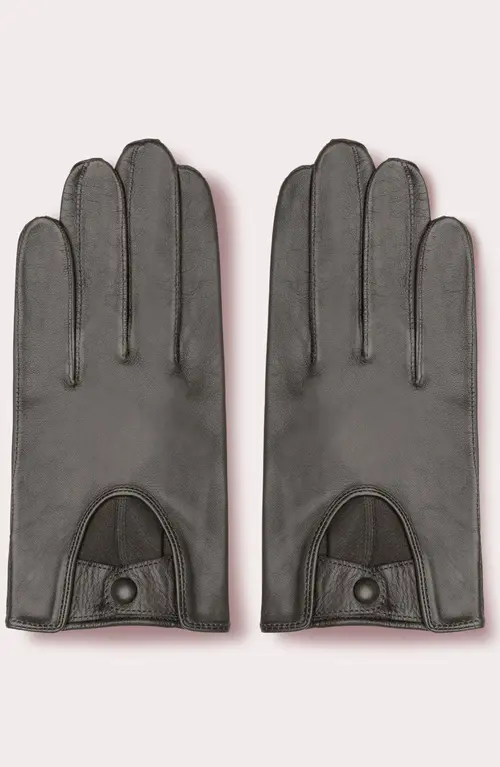 SEYMOURE Leather Driving Gloves - French Gray
