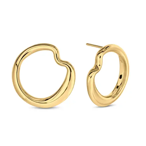 NABS AND BABS Tufa Stud Earrings - Gold