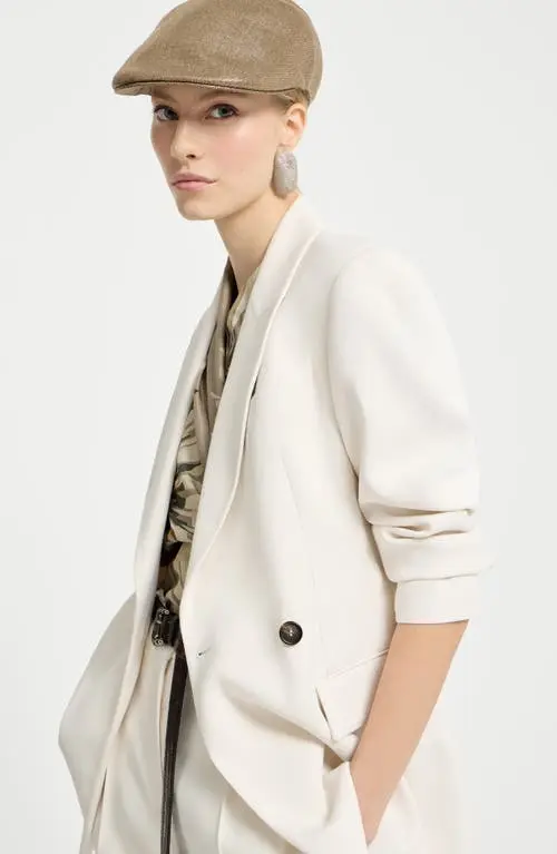 Brunello Cucinelli Couture Twill Blazer - Milk