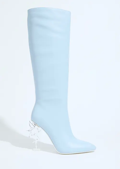 SPARKL Fairy Icon Leather Boots - Blue