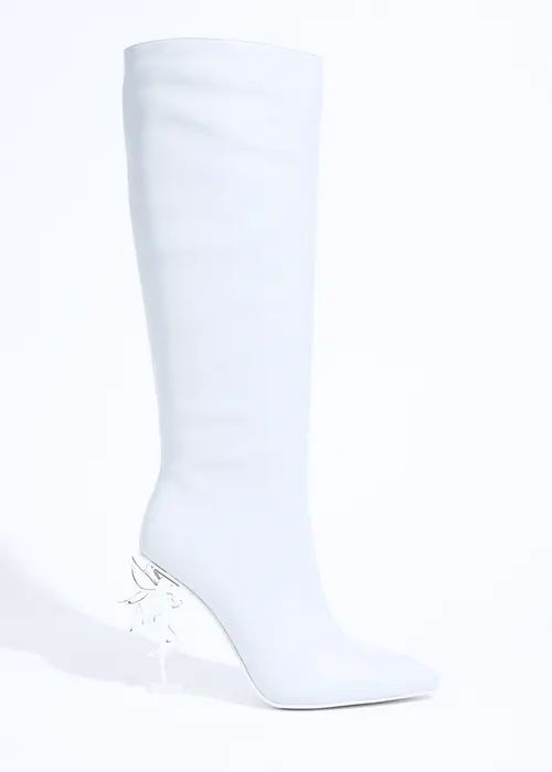 SPARKL Fairy Icon Leather Boots - White
