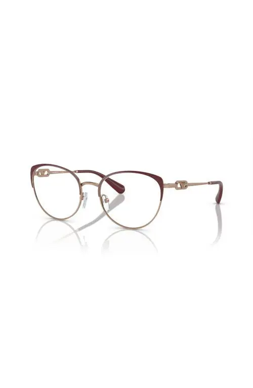Emporio Armani 53mm Cat Eye Optical Glasses - Copper