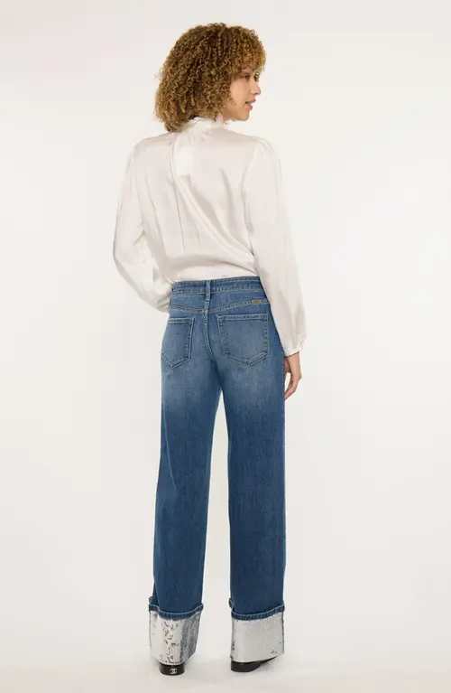 KANCAN Vivianne Mid-rise Wide-leg Jeans