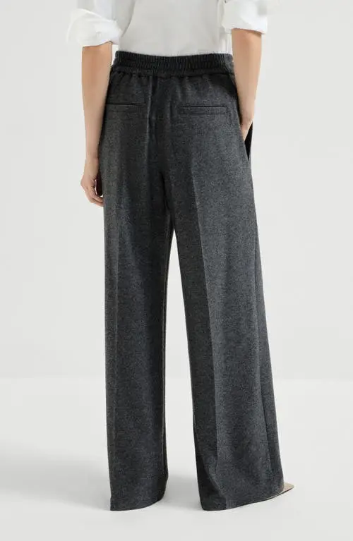 Brunello Cucinelli Cashmere Jersey Trousers - Anthracite