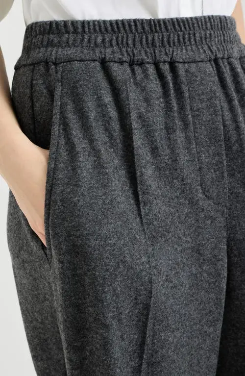 Brunello Cucinelli Cashmere Jersey Trousers - Anthracite