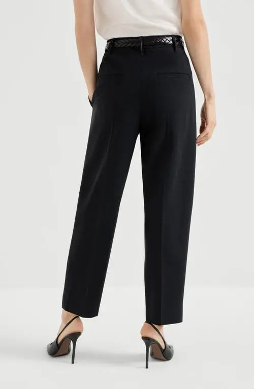 Brunello Cucinelli Slouchy Virgin Wool Blend Trousers