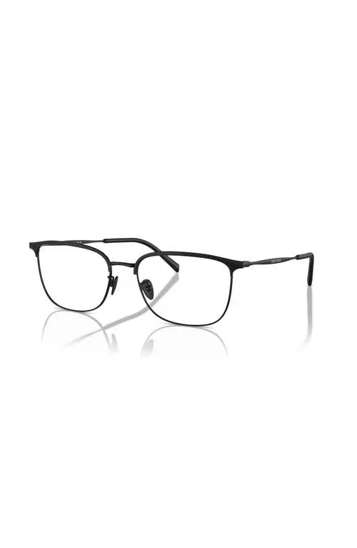 Giorgio Armani Rectangle Full Rim Optical Glasses - Black