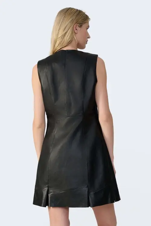 FURNIQ UK Selene Leather Dress