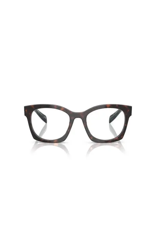 Prada 52mm Irregular Full Rim Eyeglasses