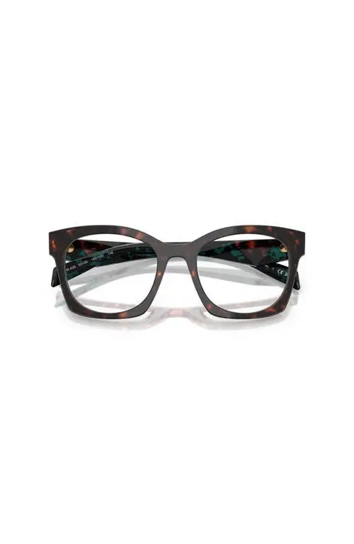 Prada 52mm Irregular Full Rim Eyeglasses