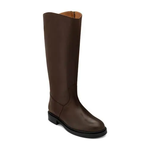 NEW AMENDMENT Bergen Riding Boot In Smooth Calf Leather - Dark Brown Leather