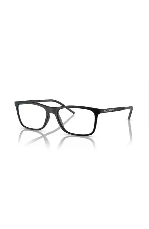 Dolce & Gabbana 53mm Rectangle Optical Glasses - Black