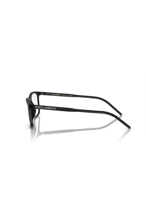 Dolce & Gabbana 53mm Rectangle Optical Glasses - Black