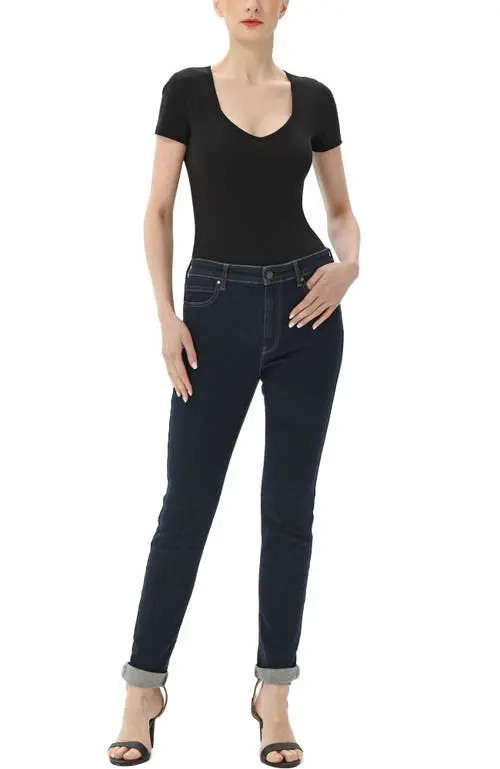 KIMI + KAI Sweetheart Neck Bodysuit - Black