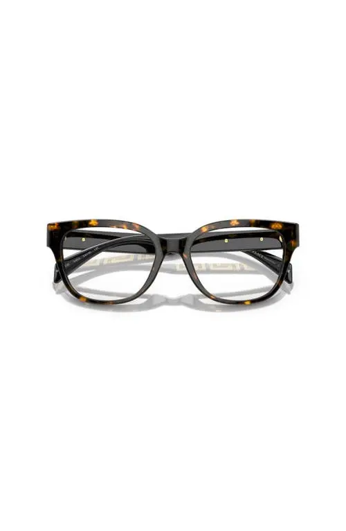 Versace 54mm Rectangle Eyeglasses - Tortoise