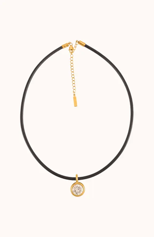 JOIANA JEWELRY Marlow Bezel Drop Necklace - Onyx