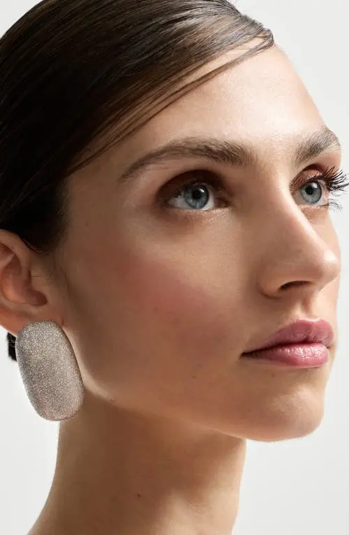 Brunello Cucinelli Shimmer Drop Earrings - Silver